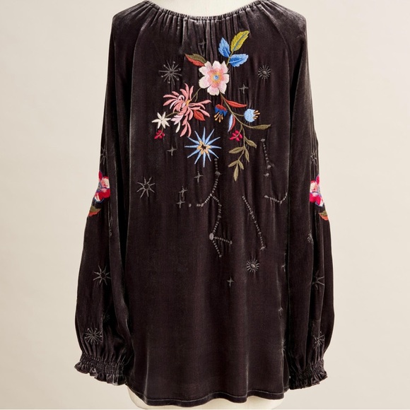 Johnny Was | Tops | Last One Johnny Was Celestin Embroidered Dark Gray ...